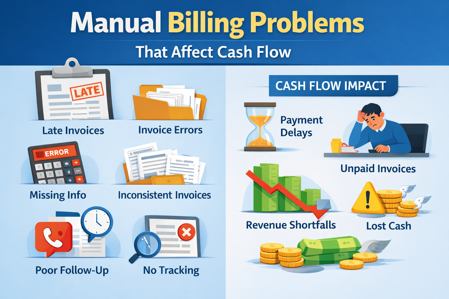 How Manual Billing Hurts Cash Flow in Growing Businesses