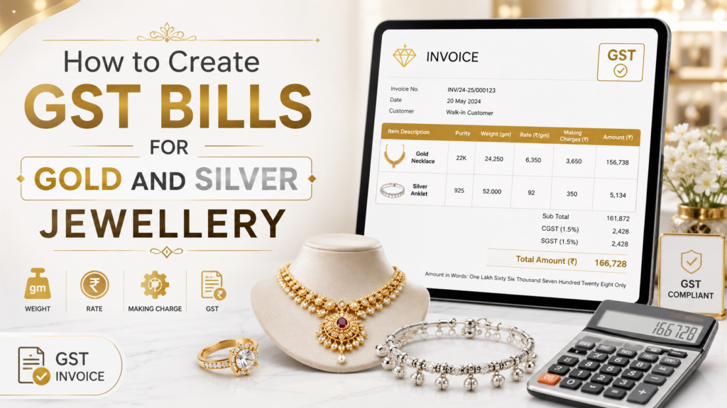 How to Create GST Bills for Gold & Silver Jewellery