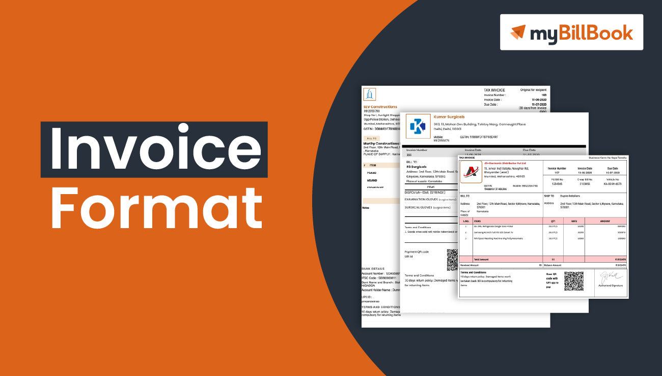 Invoice Format in India – Free GST Invoice Templates