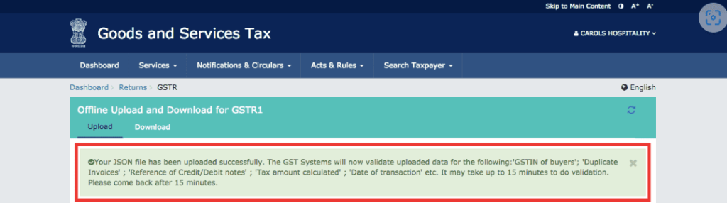 What Is A JSON File In GST How To Upload JSON File GST Portal