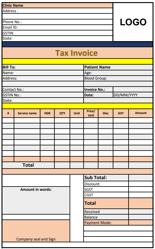 Medical Bill Format Download Medical Bill Format MyBillBook Medical Bill Format Download Medical Bill Format MyBillBook