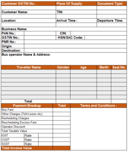 Free Bus Ticket Format in Excel, Word & PDF | myBillBook