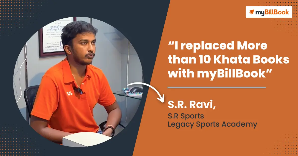 Ravi's Sports Shop Replaced More Than 10 Khata Books with myBillBook