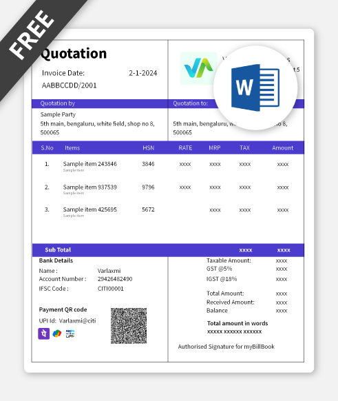Quotation Format Templates in Word, Excel & PDF | Free Download