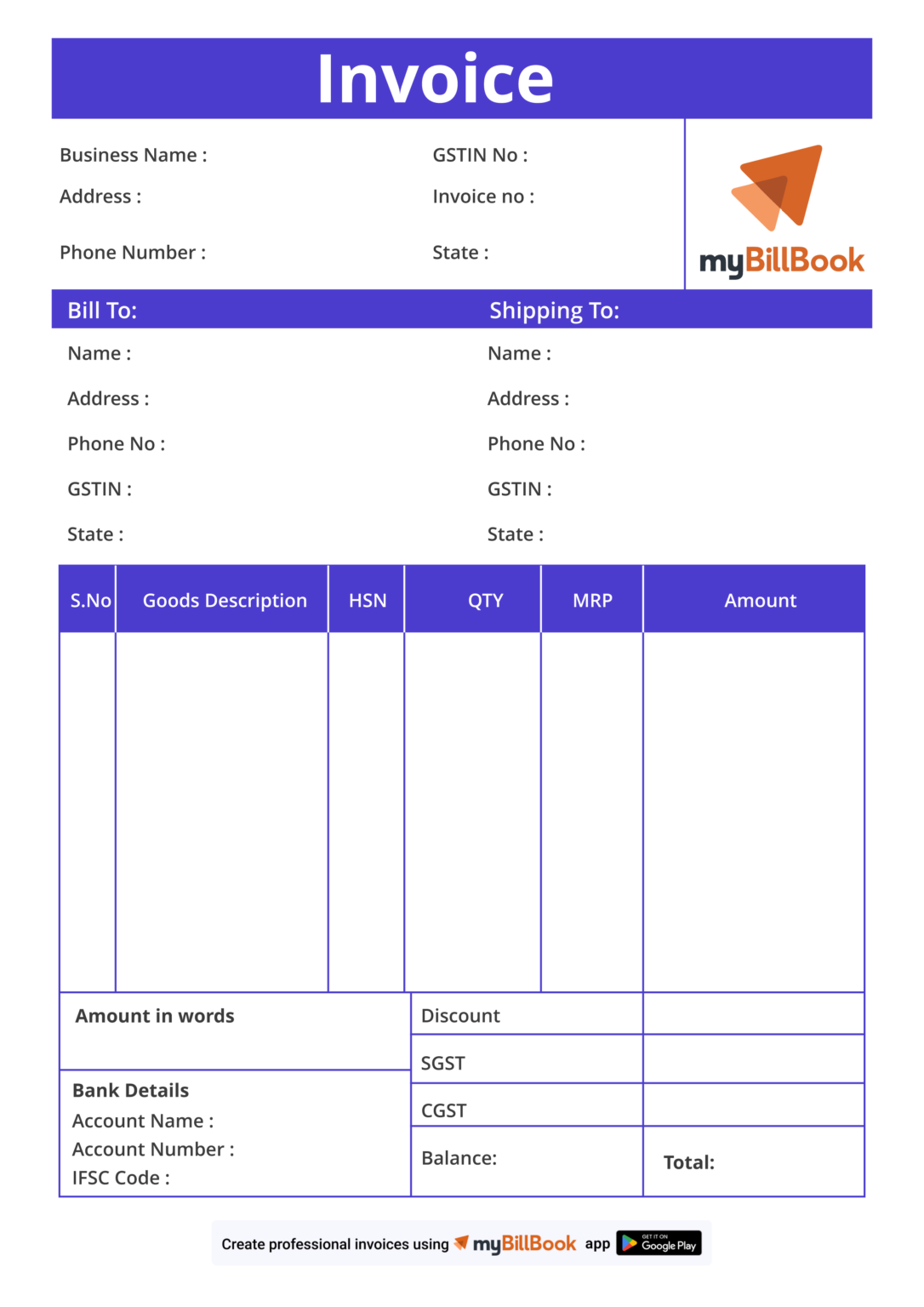 Invoice Format in Word, Excel, & PDF | Download Free