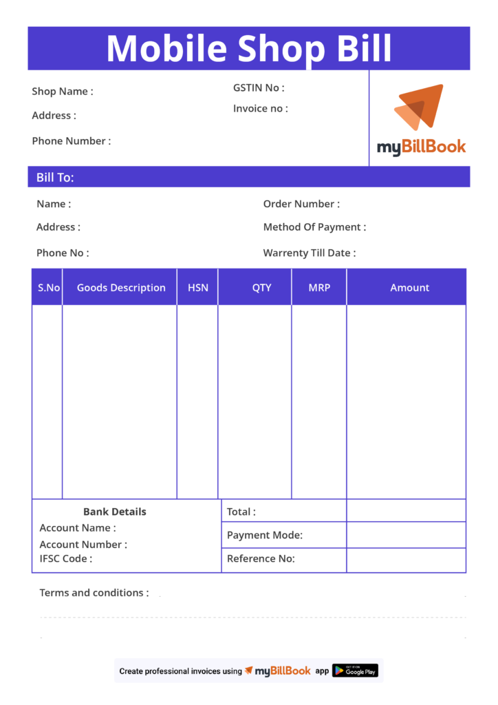 Sales Bill Format | Free Download in Excel, Word & PDF