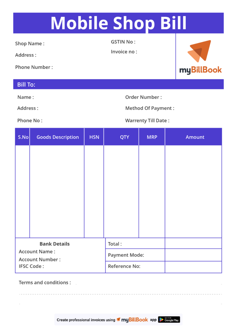 Invoice Format in India – Free GST Invoice Templates