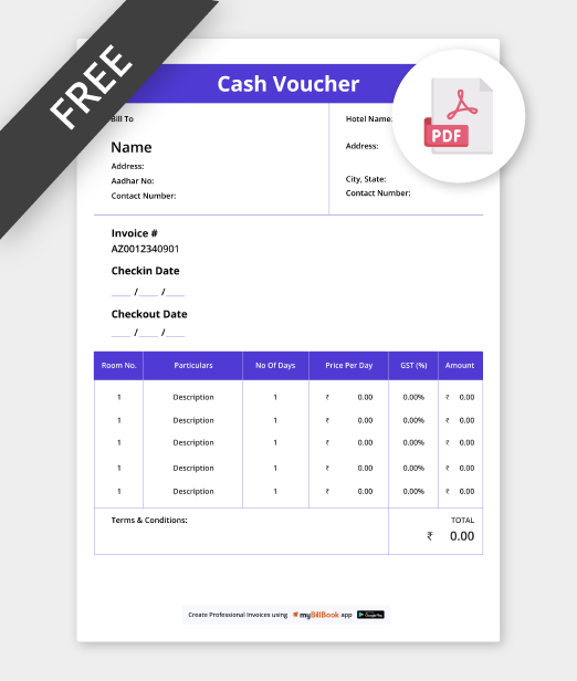 Download Free Cash Voucher Format | Excel & Word