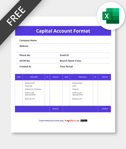 Capital Account Format Guide for Individuals & Partnerships