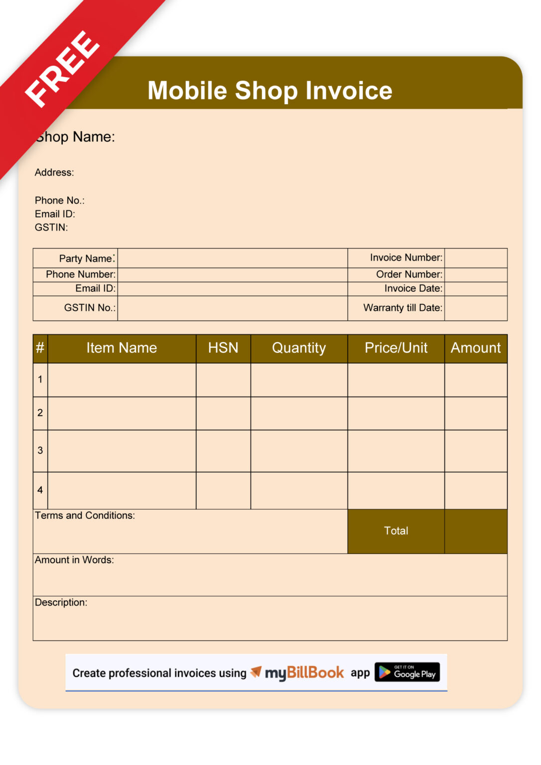 Free Invoice Formats in Word, Excel - Download, Edit & Share