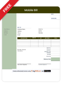 Mobile Bill Format in PDF, Word & Excel | Free Download