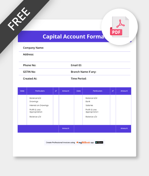 Capital Account Format Guide for Individuals & Partnerships