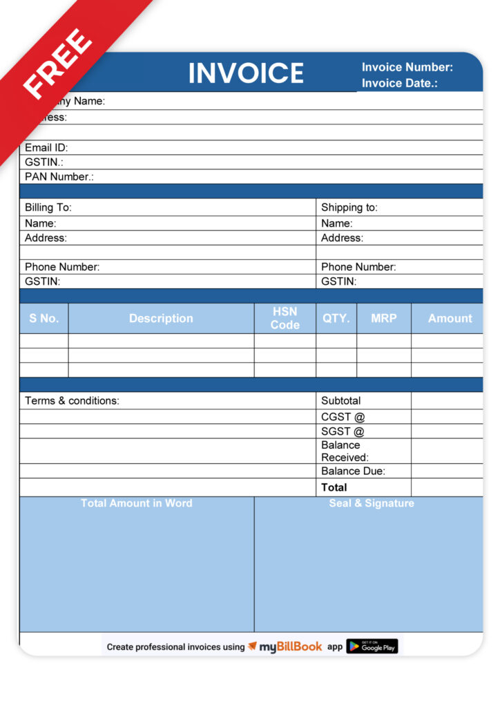 Free Invoice Formats in Word, Excel - Download, Edit & Share