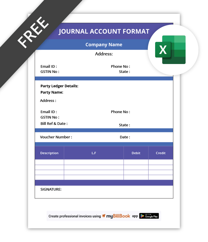 Journal Account Format Word, Excel, PDF