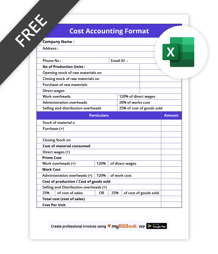 Cost Accounting Format Explained