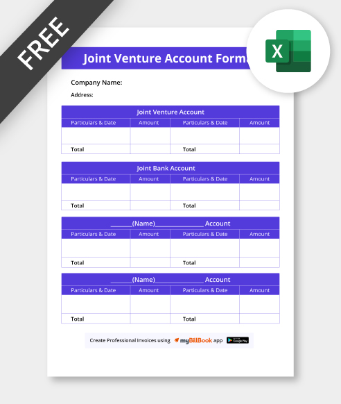 Joint Venture Account Format