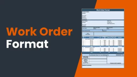 Download Free Work Order Format (Word, Excel, PDF)