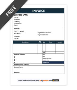 Invoice Format in India – Free GST Invoice Templates