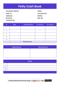 Petty Cash Book Format – Word, Excel & PDF Free Download