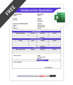Construction Quotation Format – Free Word, Excel & PDF Templates