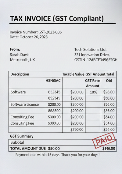 GST Invoice Format - Download Free Templates