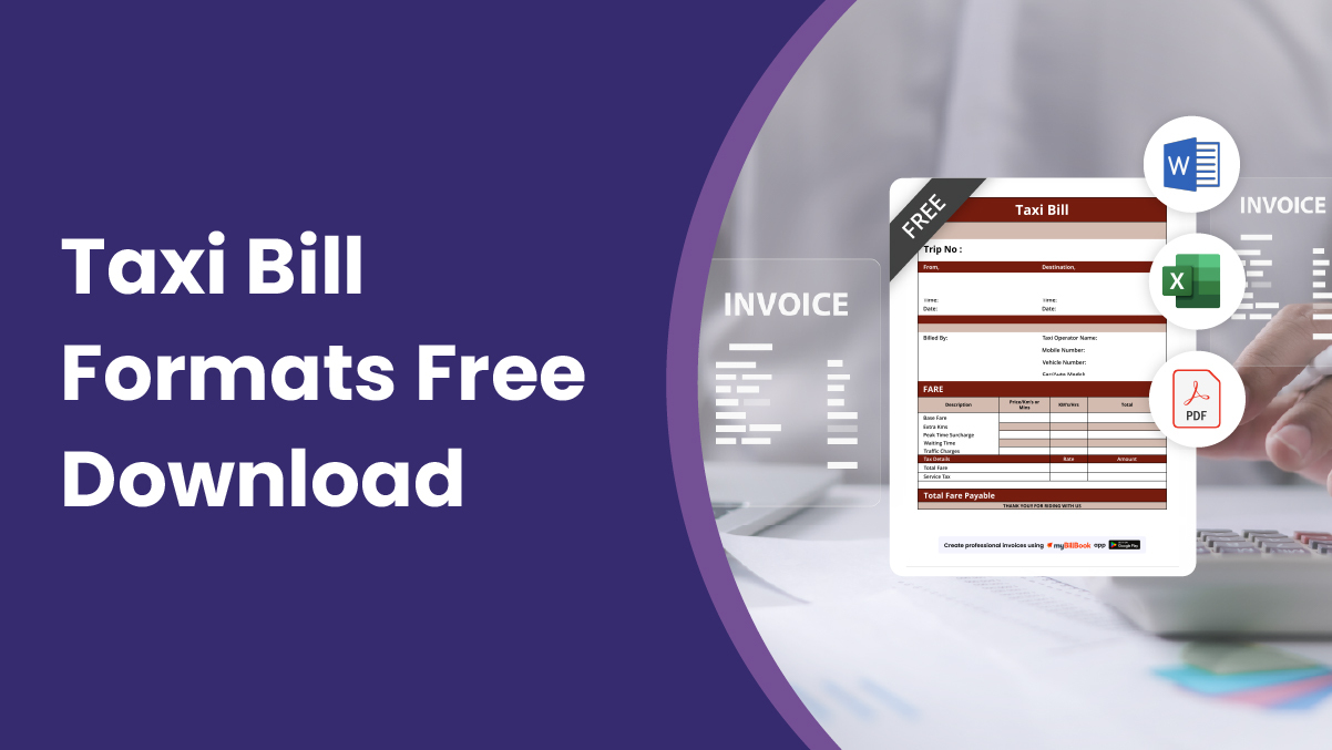 Taxi Bill Format – Free Download in Word, Excel & PDF