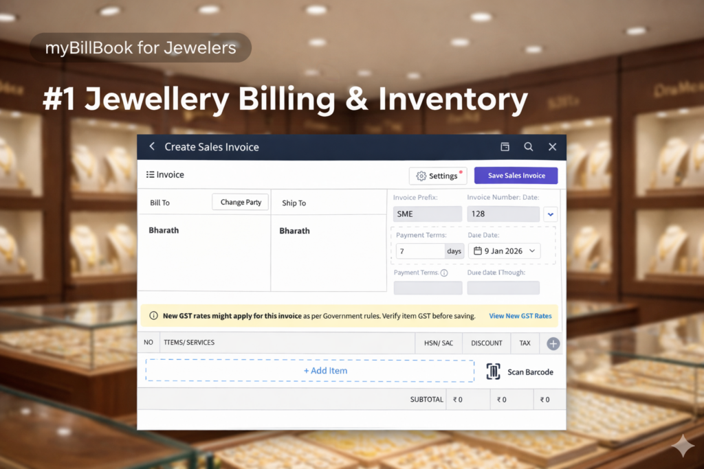 Best Jewellery Billing Software with GST | myBillBook