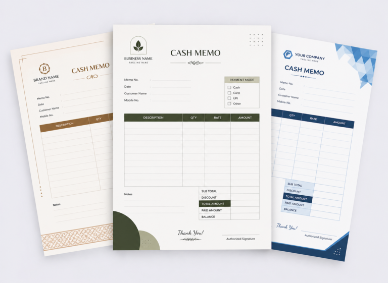 Cash Memo Format – Download Word, Excel & PDF Templates
