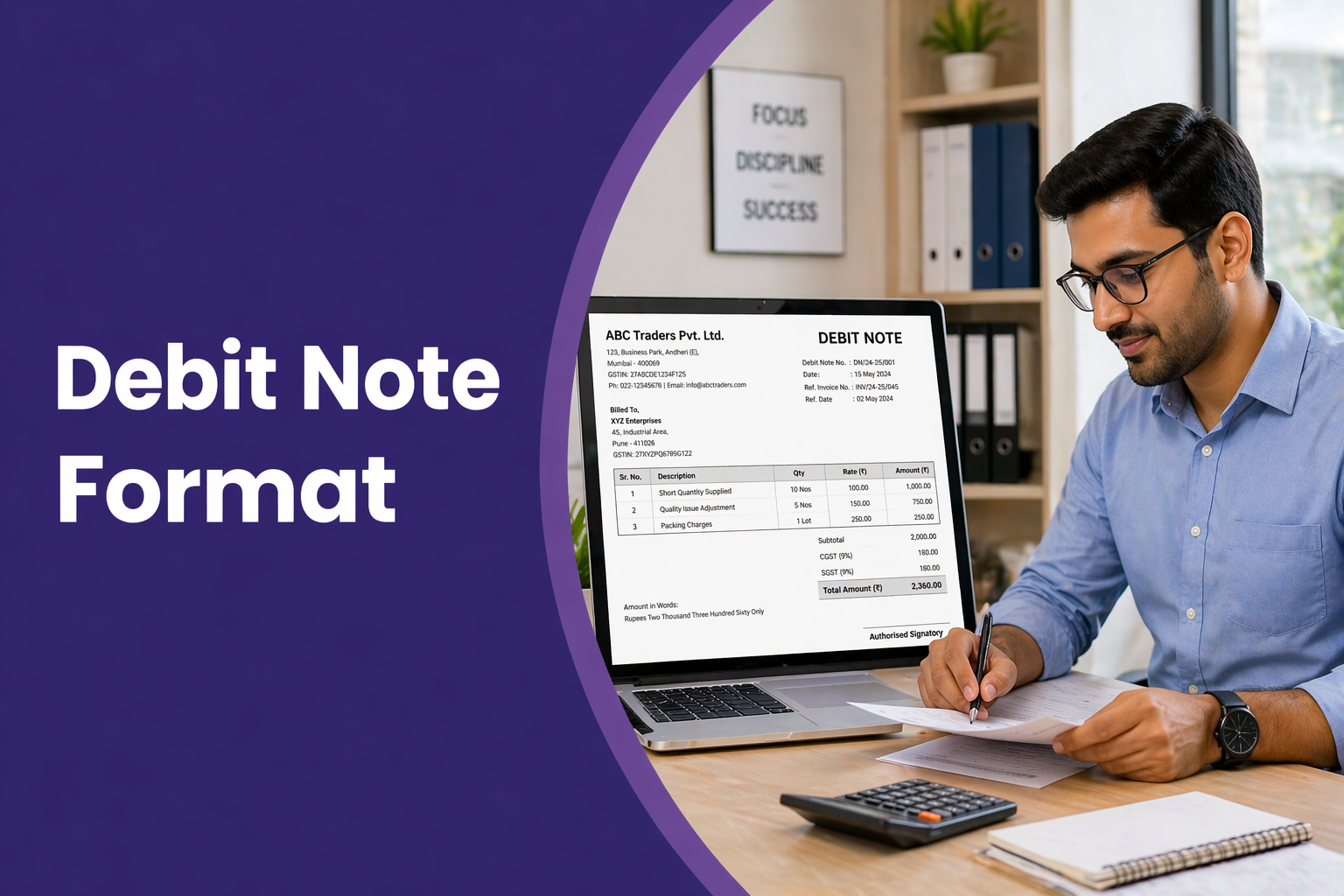 Debit Note Format in Excel, Word & PDF | Free GST Templates